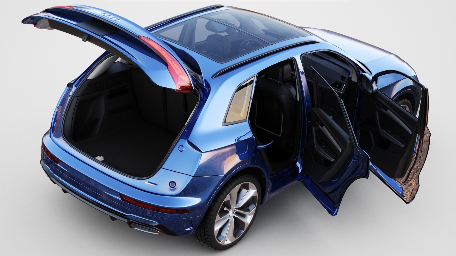 3D Audi Q5 2021 With Interior And Open Doors - TurboSquid 2087641