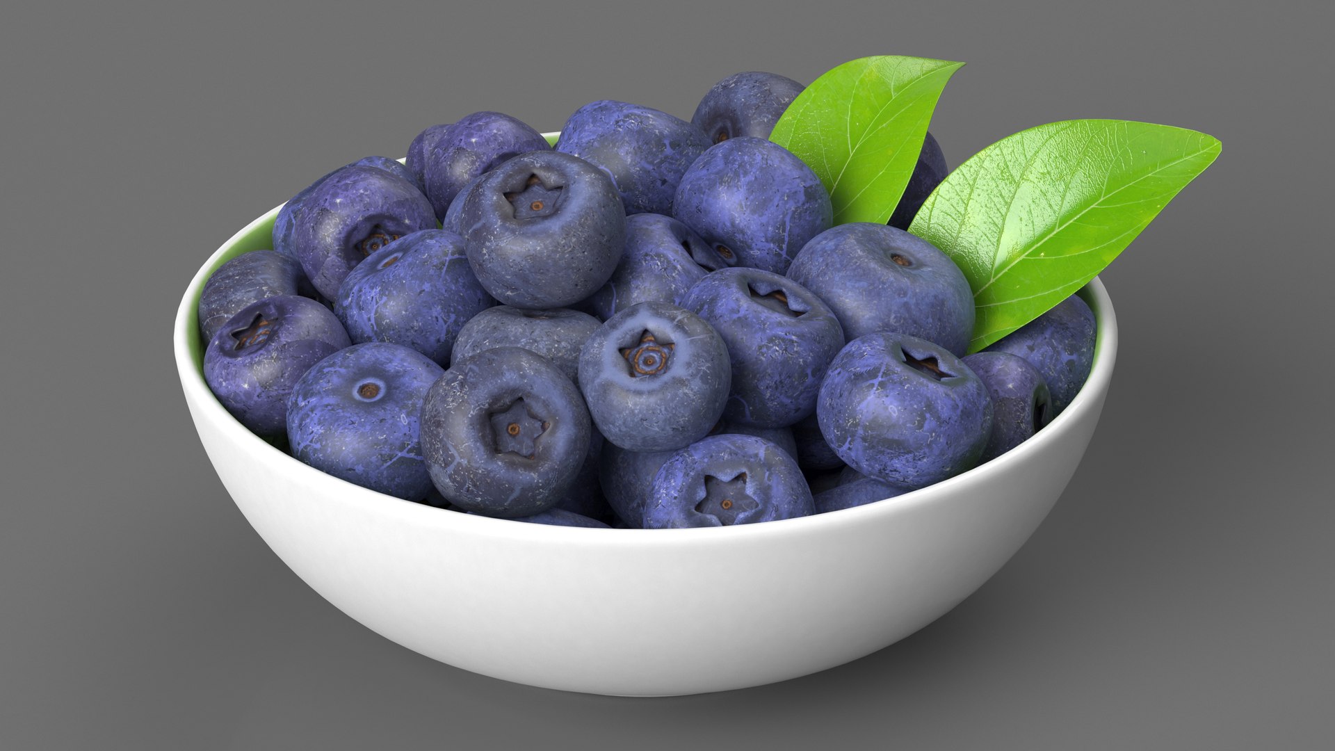 Fresh Blueberries In Bowl 3D Model - TurboSquid 2070402