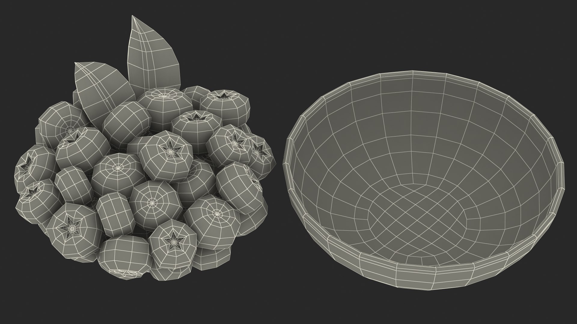 Fresh Blueberries In Bowl 3D Model - TurboSquid 2070402