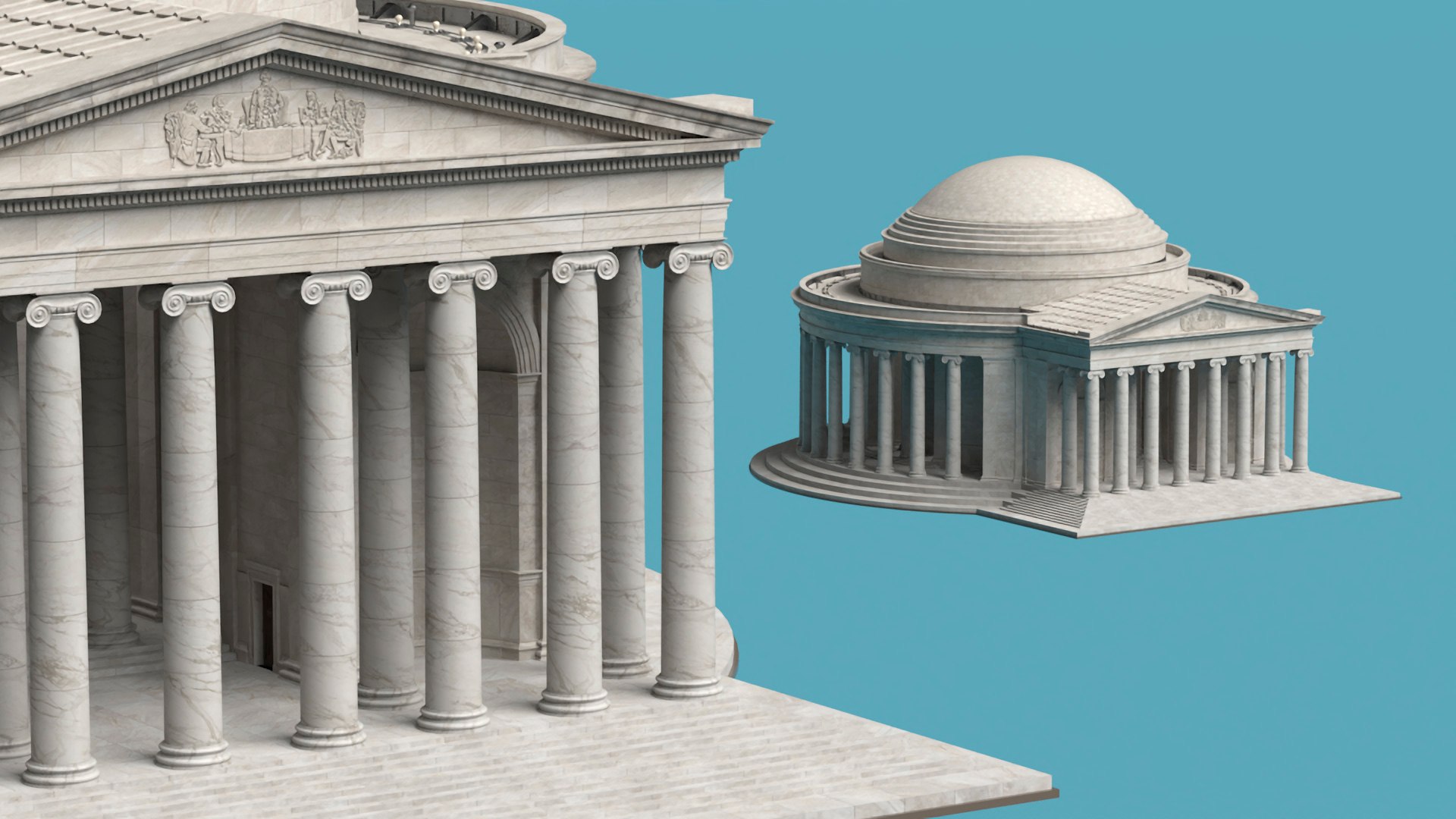 3D Thomas Jefferson Memorial Model - TurboSquid 2277396
