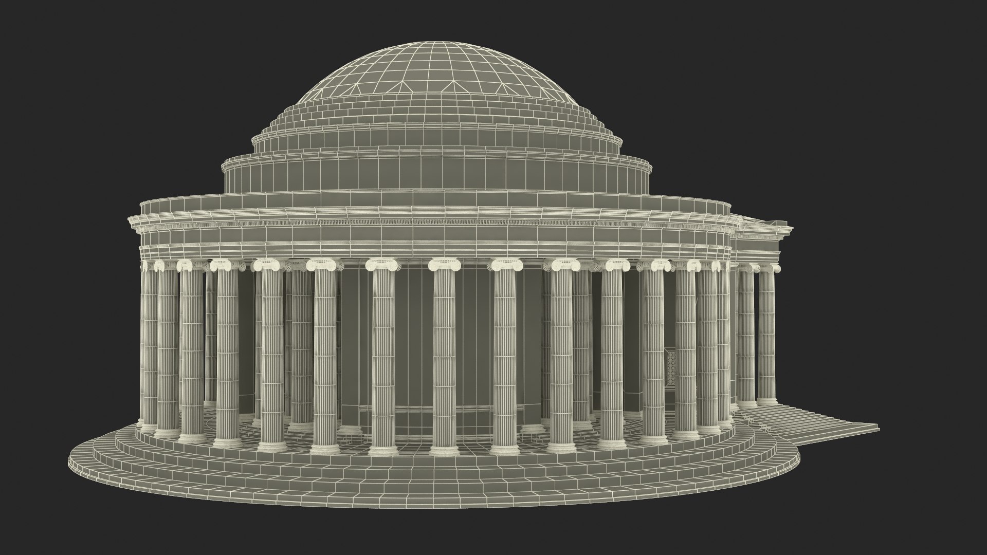 3D Thomas Jefferson Memorial Model - TurboSquid 2277396
