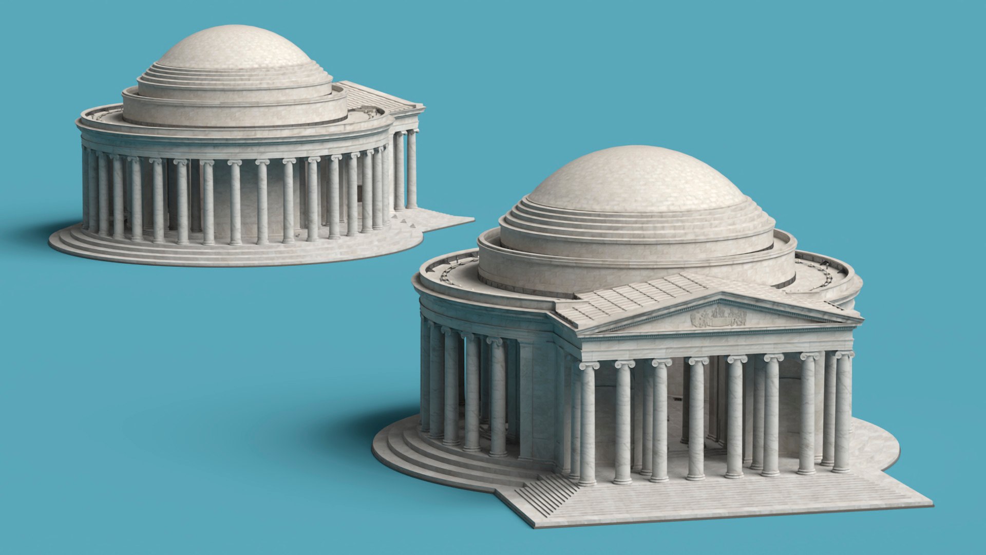 3D Thomas Jefferson Memorial Model - TurboSquid 2277396