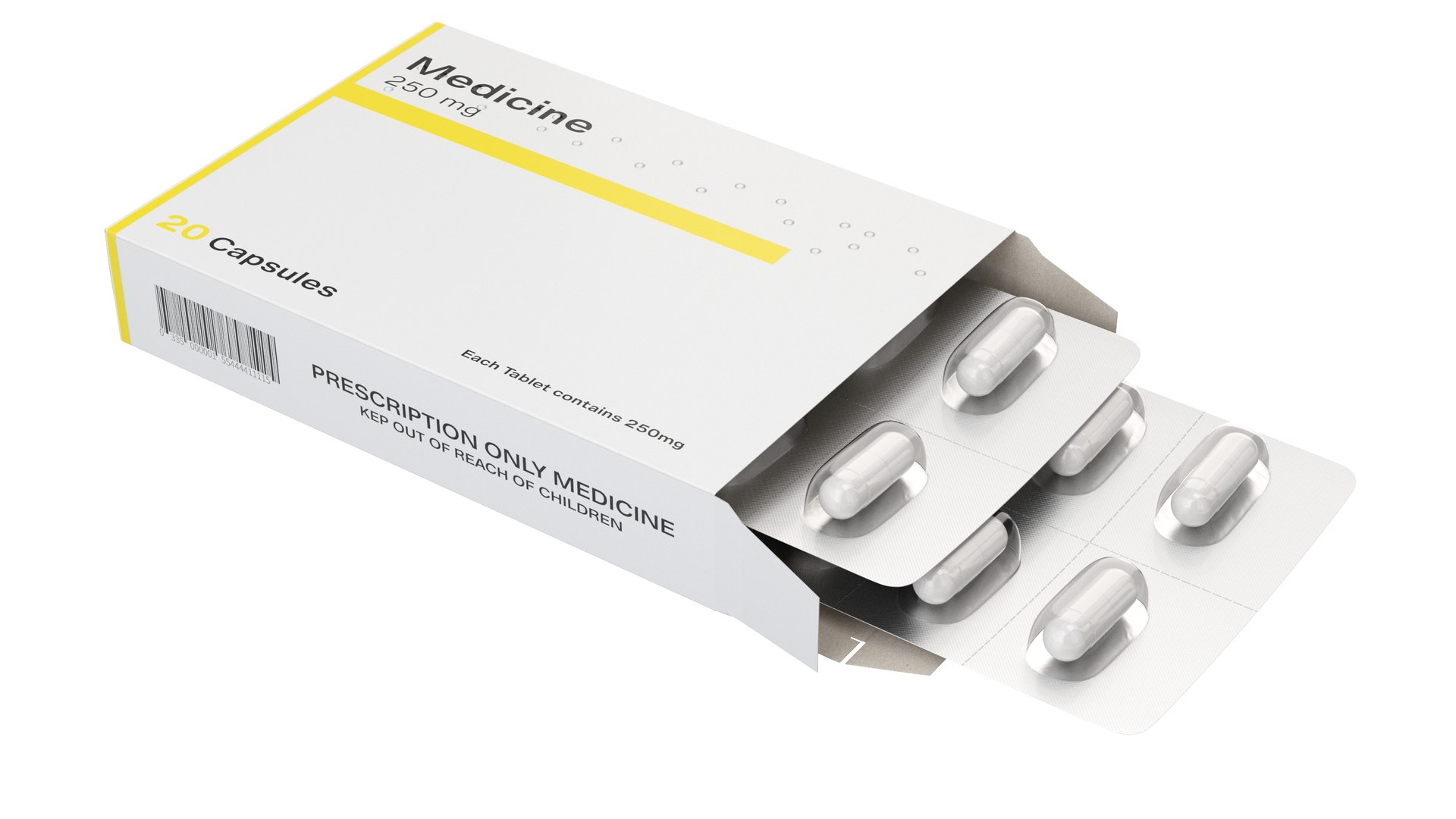 Packaged Medicine 3D model - TurboSquid 2154450