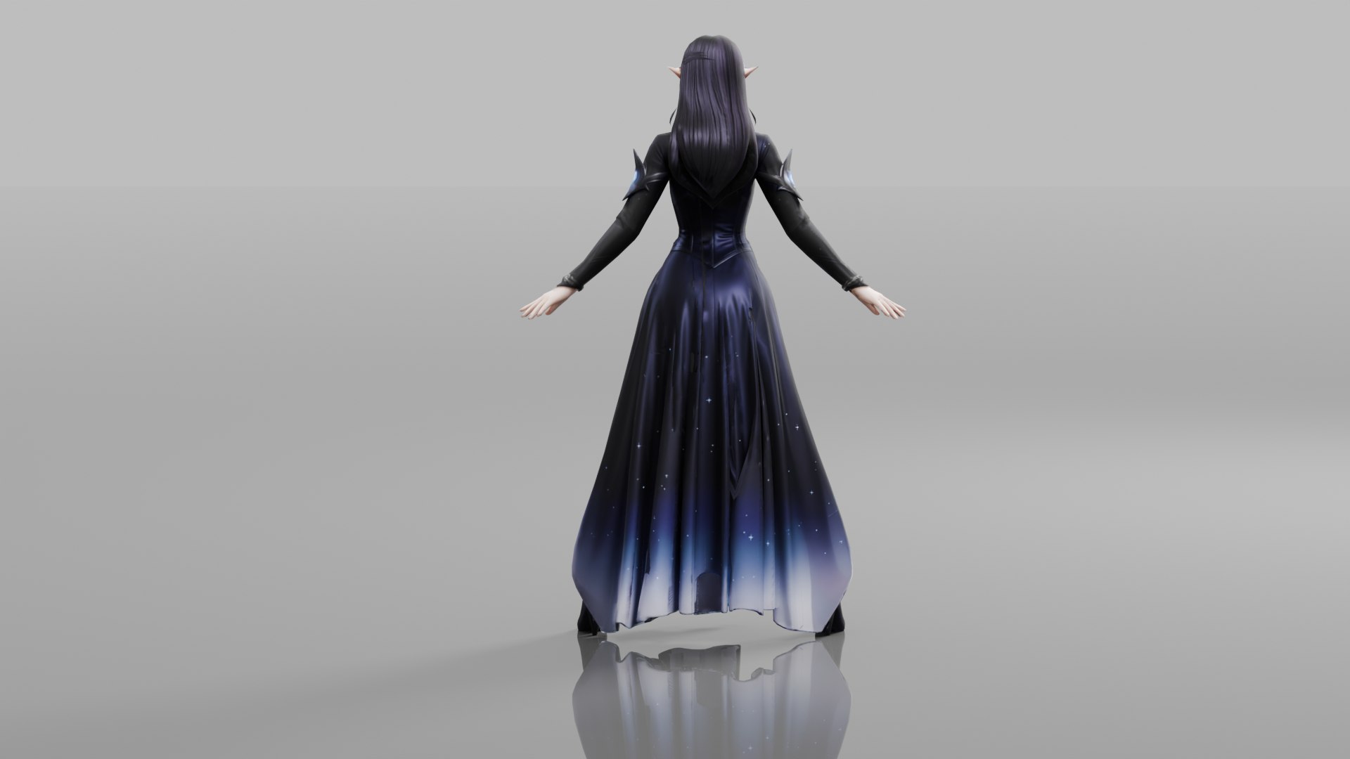 Dark Elf Shadow Enchantress Character Low-poly 3D Model - TurboSquid ...