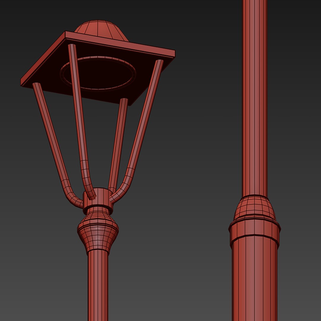 3D Street Park Lamp Post - TurboSquid 2378604
