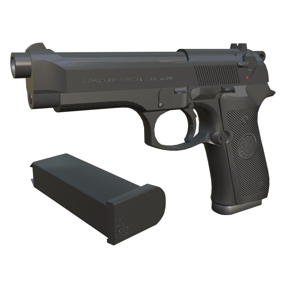 Berreta M9 Low-Poly 3D - TurboSquid 1930386