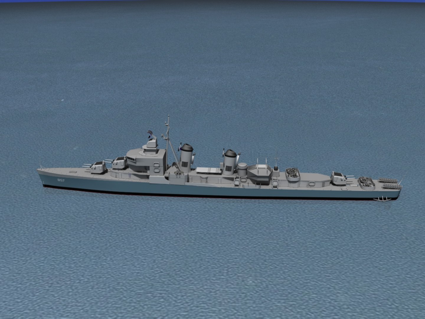 3d Sumner Class Destroyers Model