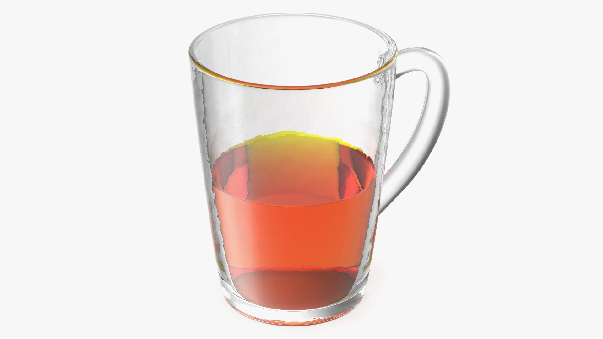 3D Tall Glass Tea Cup Half Full - TurboSquid 2083693
