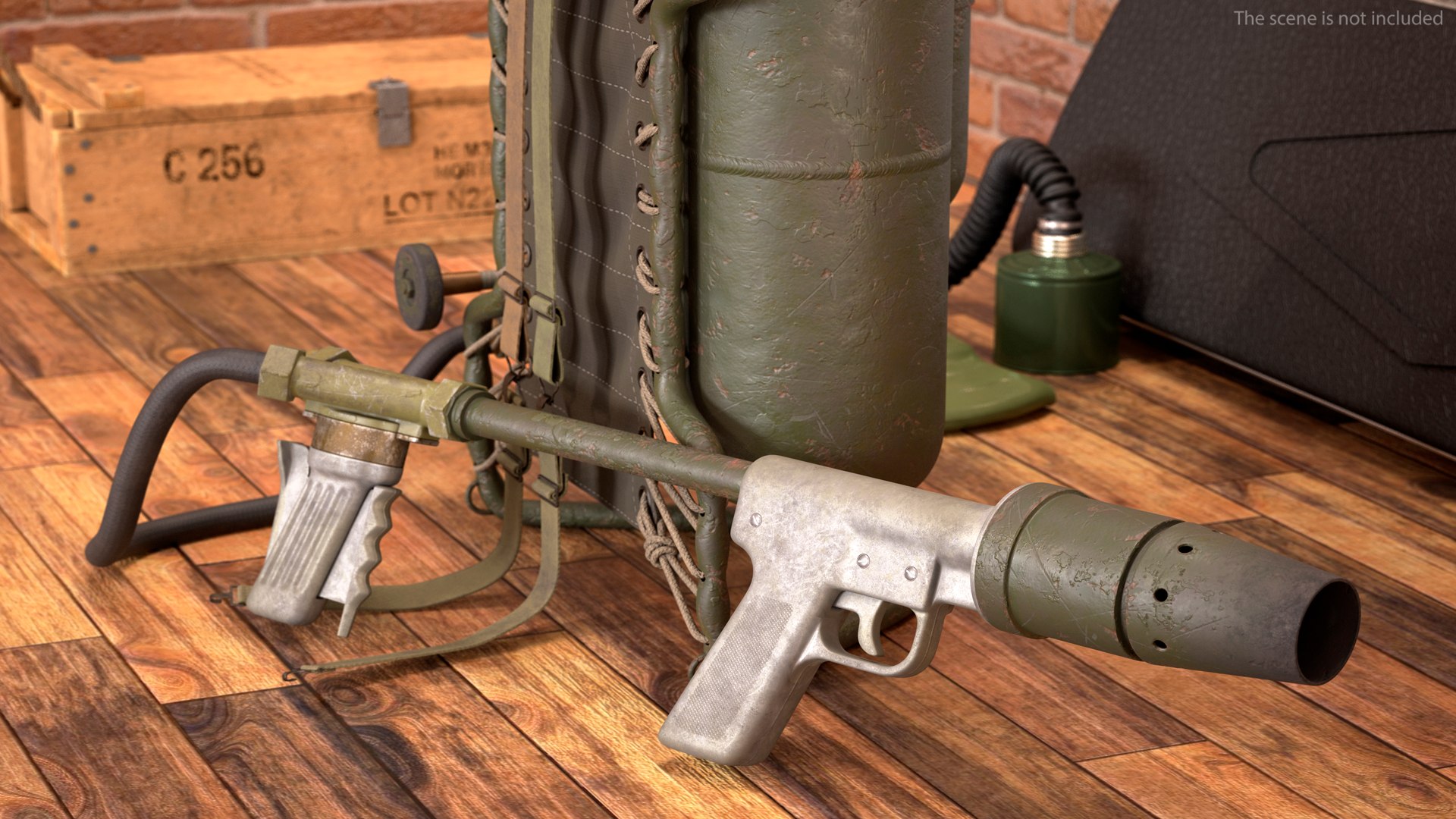 M2 Flamethrower Backpack 3D model - TurboSquid 2183881