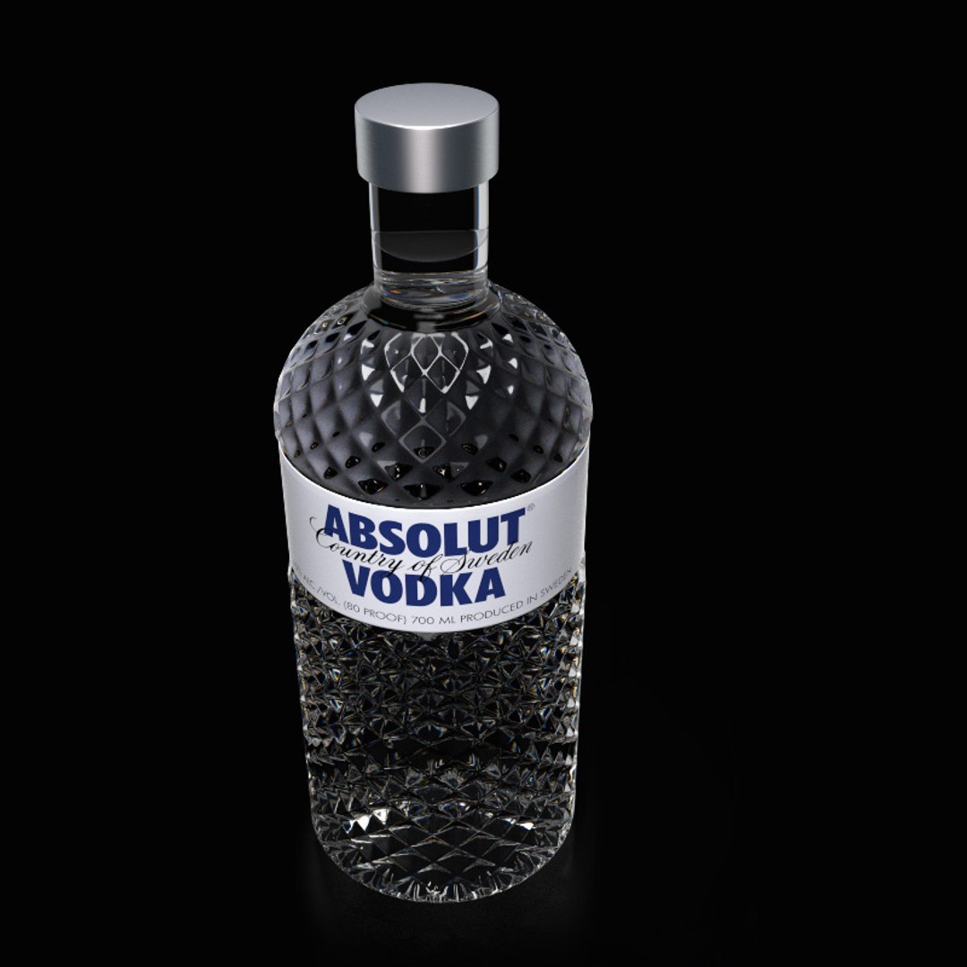 3D absolut vodka bottle model - TurboSquid 1371149