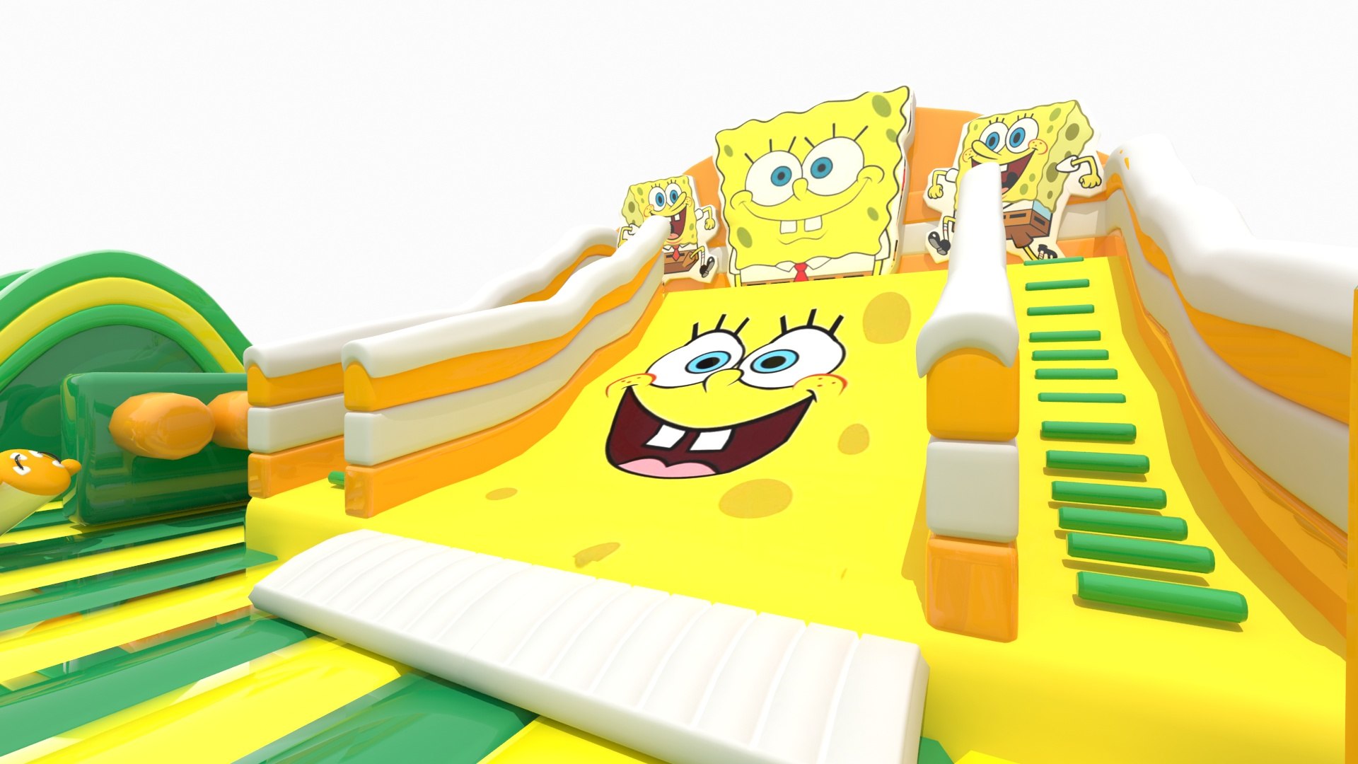 3D SpongeBob SquarePants Bouncy Castle - TurboSquid 2227964