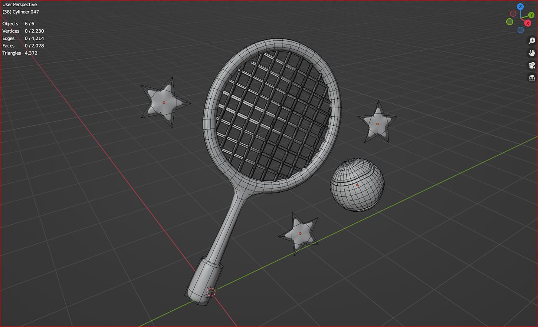 3d Tennis Racket And Ball Icon Model - TurboSquid 2049415