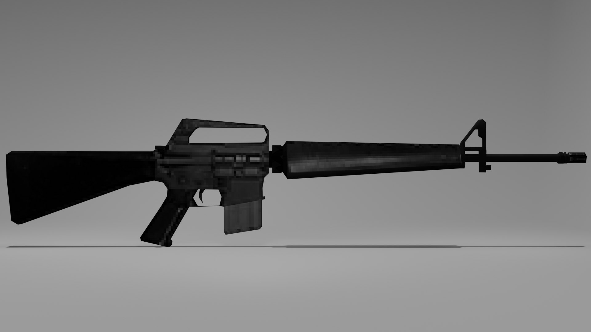 PS1 Prop - Retro M16A1 3D model - TurboSquid 1851367