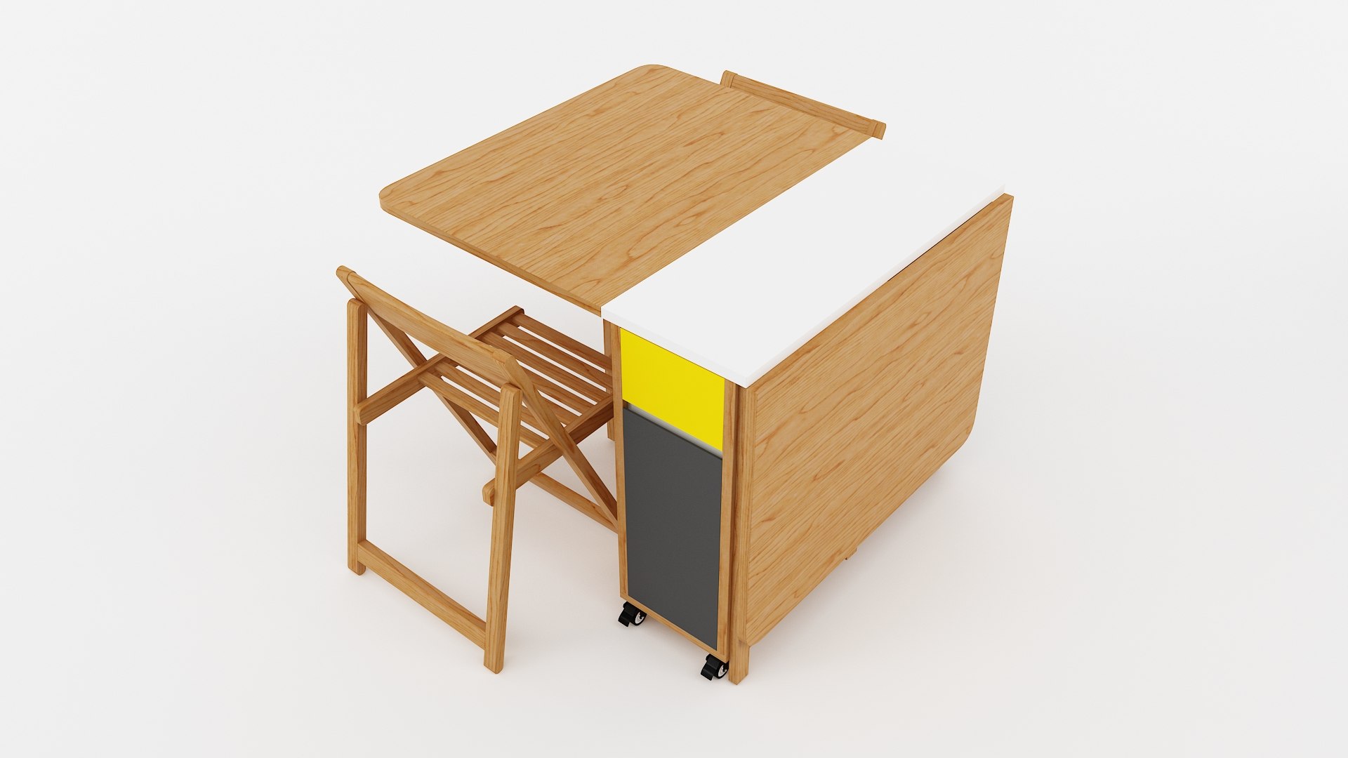 Extendable Dining Table Folding 3D Model - TurboSquid 1679006