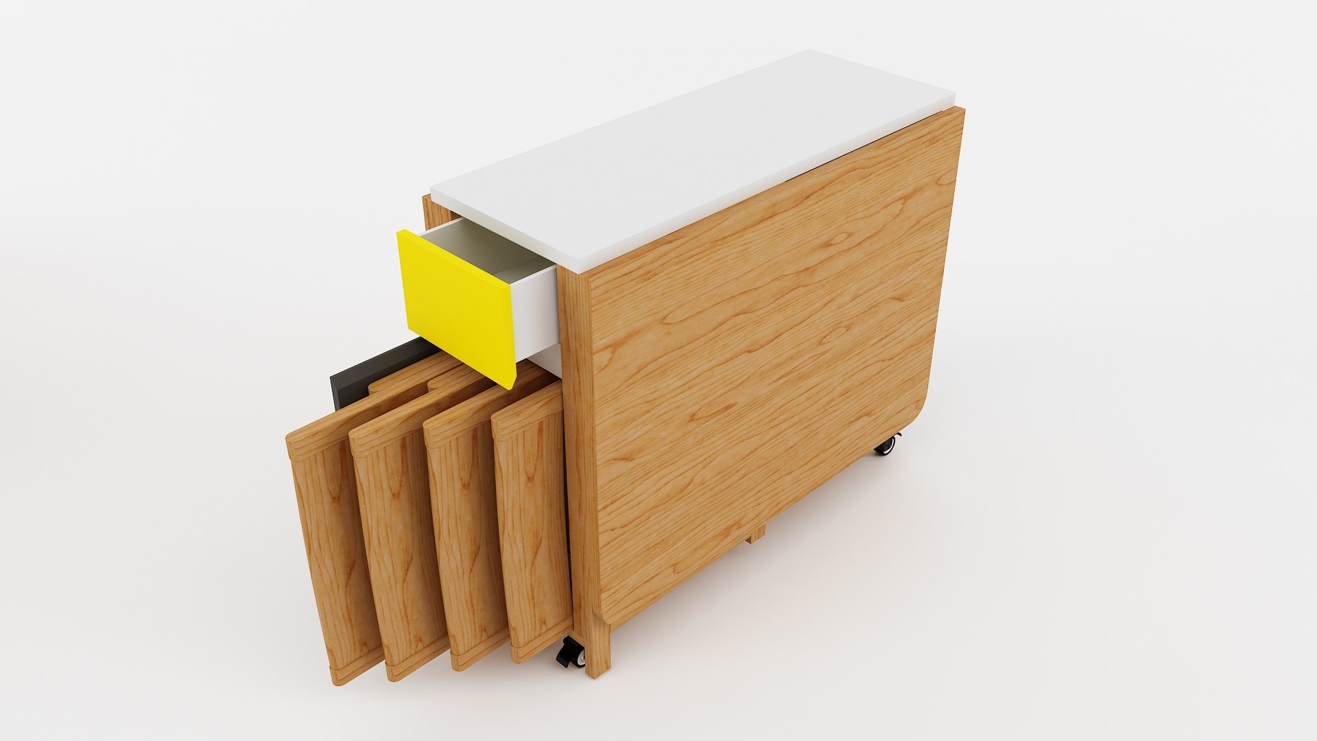 Extendable Dining Table Folding 3D Model - TurboSquid 1679006