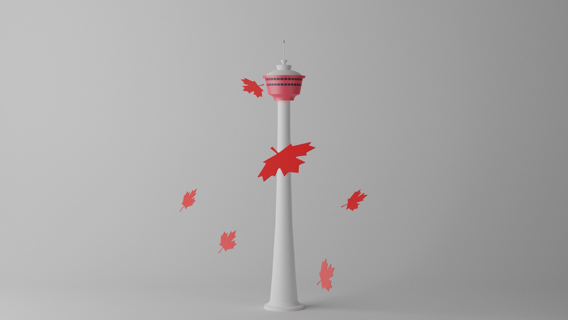 Cartoon Calgary Tower Canada 2 3D model - TurboSquid 1903077