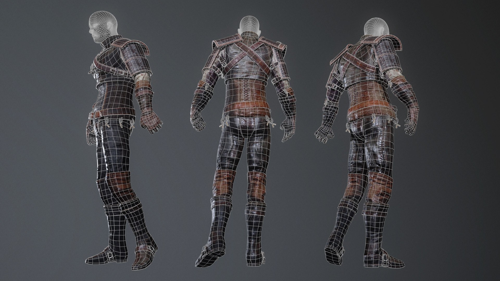 3D Leather Armor Model - TurboSquid 1156436