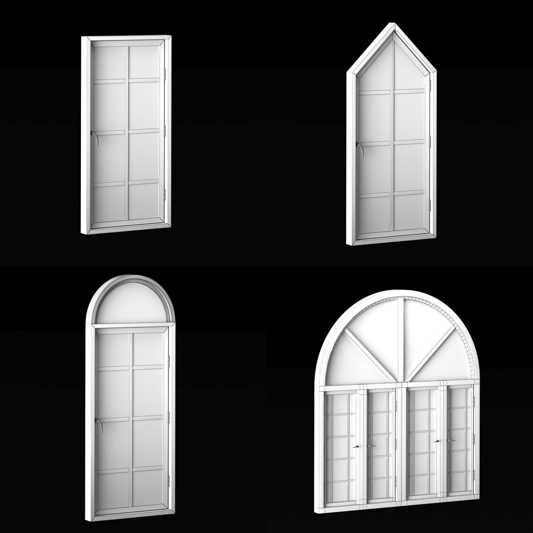 Arch Style Windows Model - TurboSquid 1817390