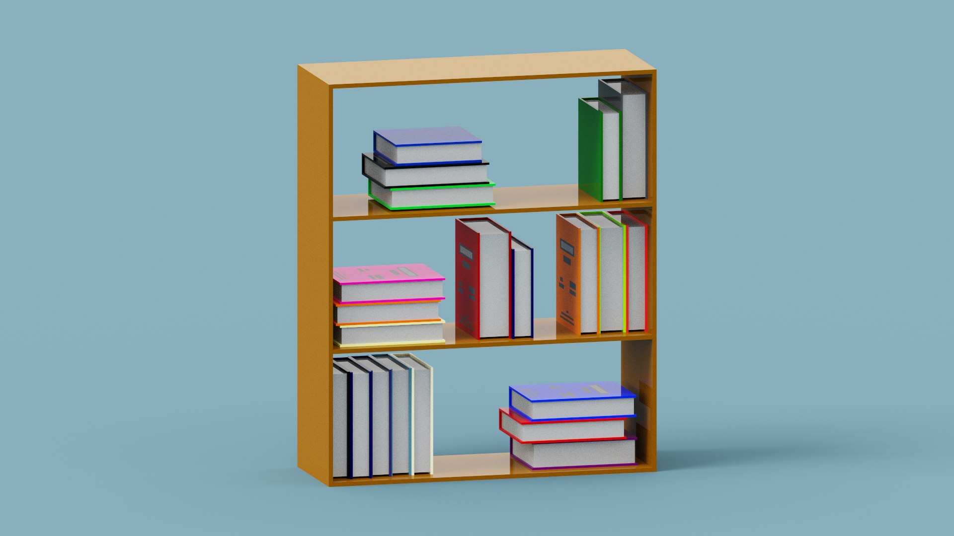 Voxel Bookshelf Low-poly 3D Model 3D Model - TurboSquid 1988523