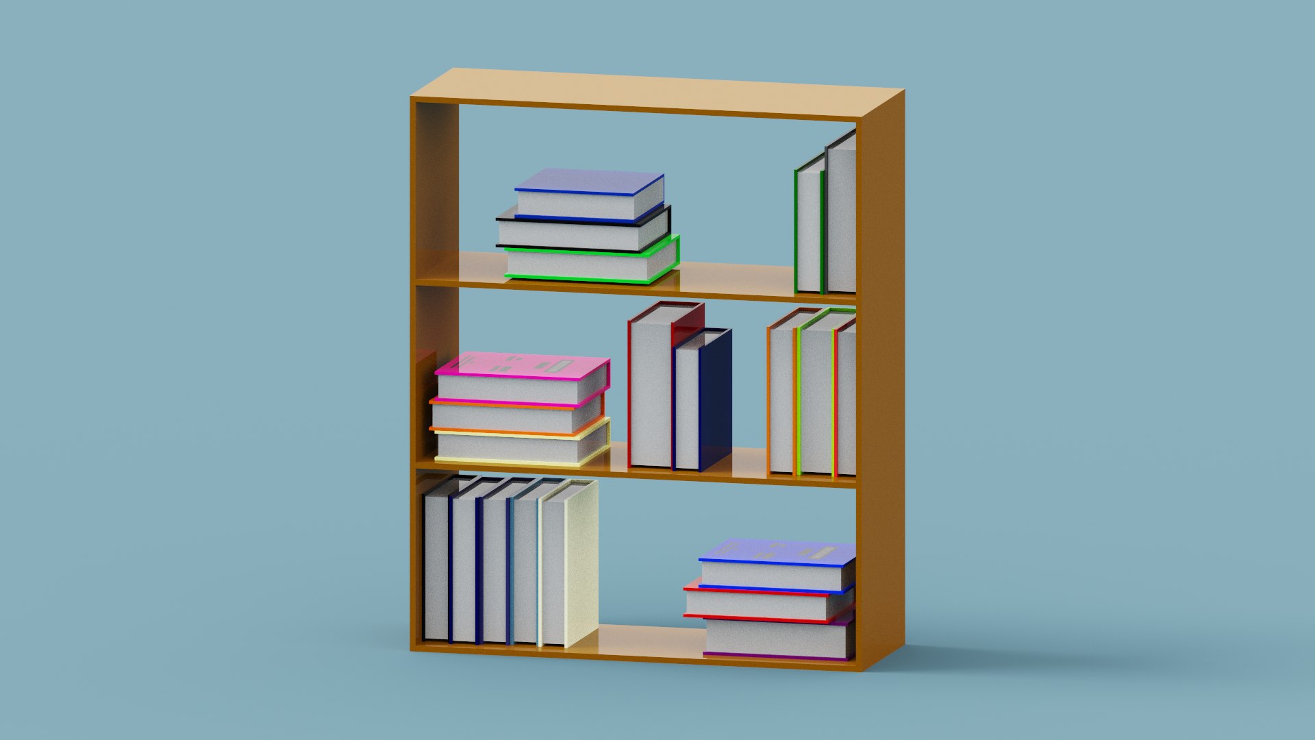 Voxel Bookshelf Low-poly 3D Model 3D Model - TurboSquid 1988523