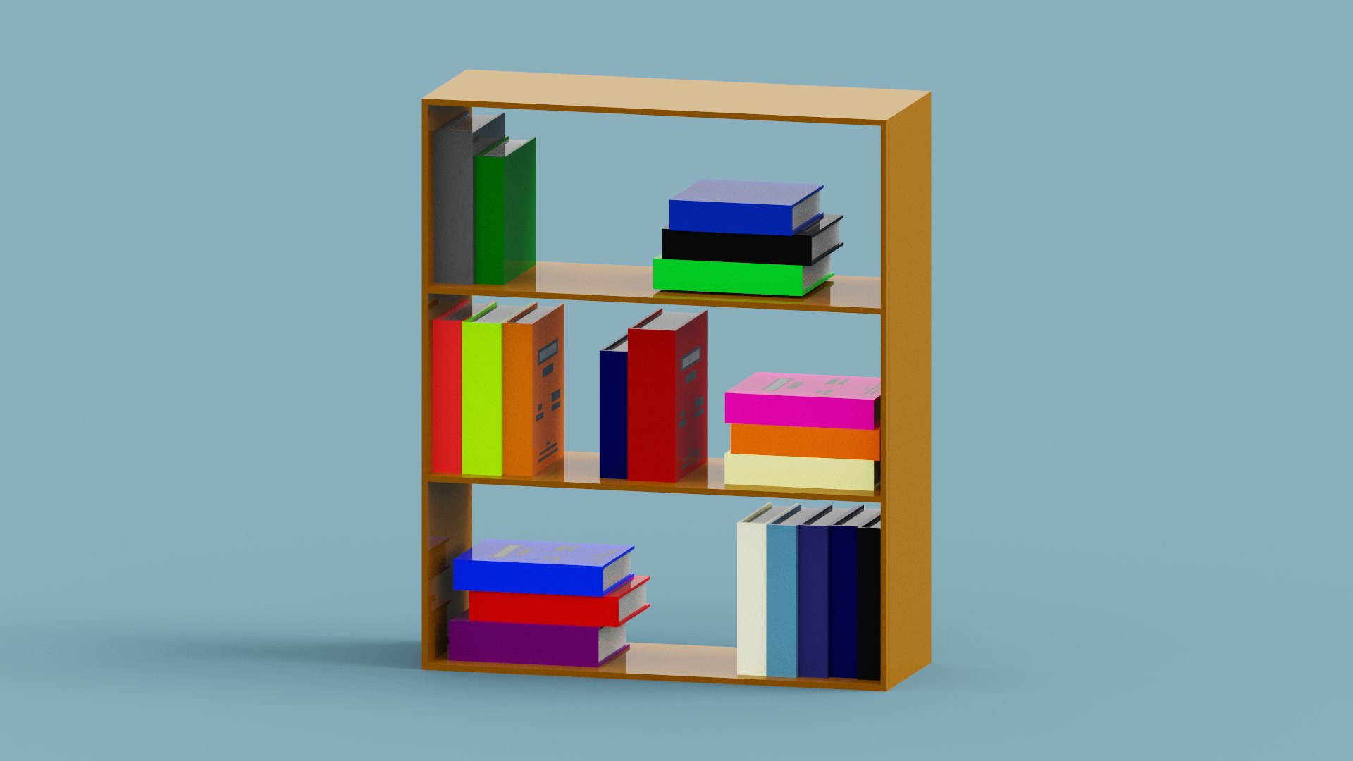 Voxel Bookshelf Low-poly 3D Model 3D Model - TurboSquid 1988523