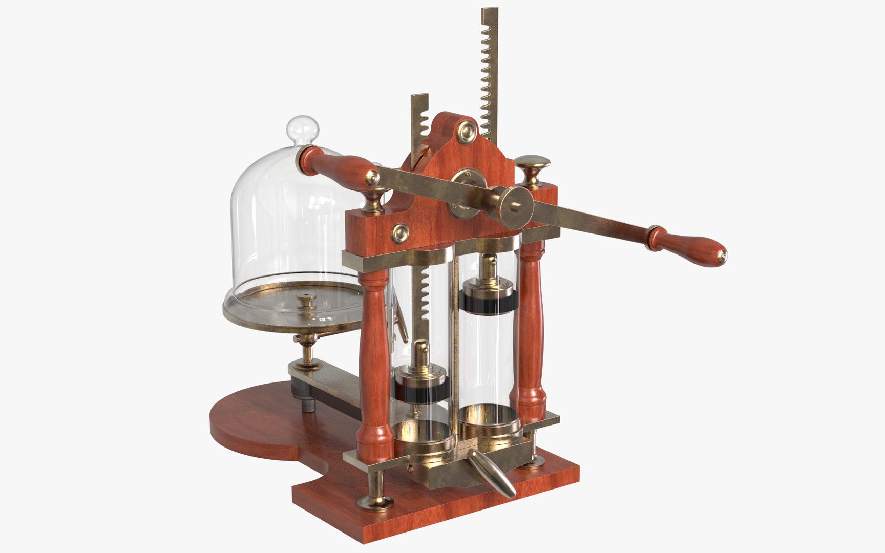 3d Brass Vacuum Pump Model