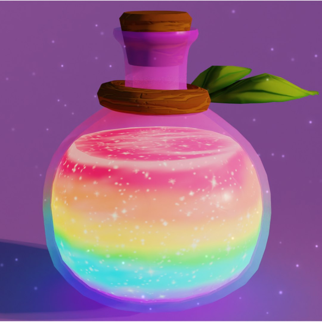 Stylized Rainbow Potion Model - TurboSquid 2070959