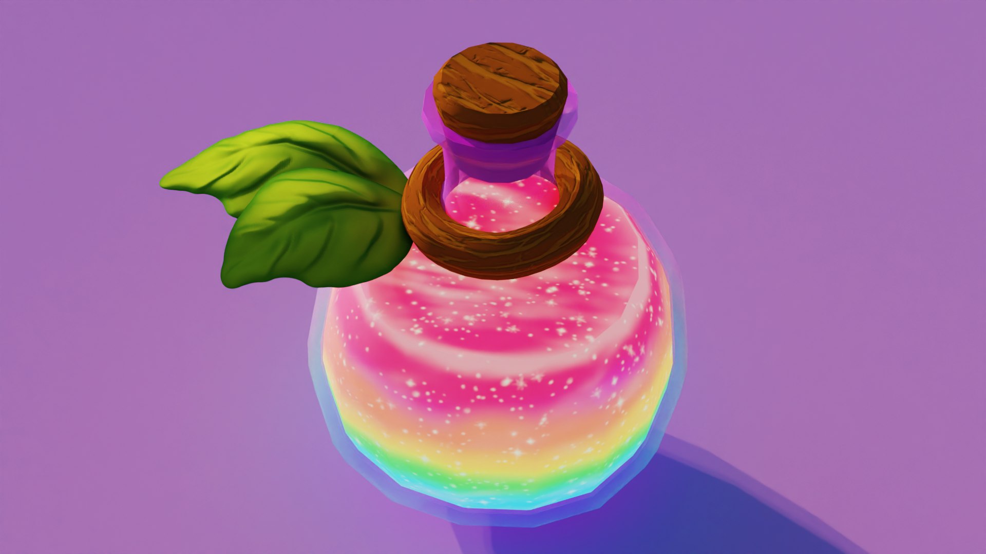 Stylized Rainbow Potion Model - TurboSquid 2070959