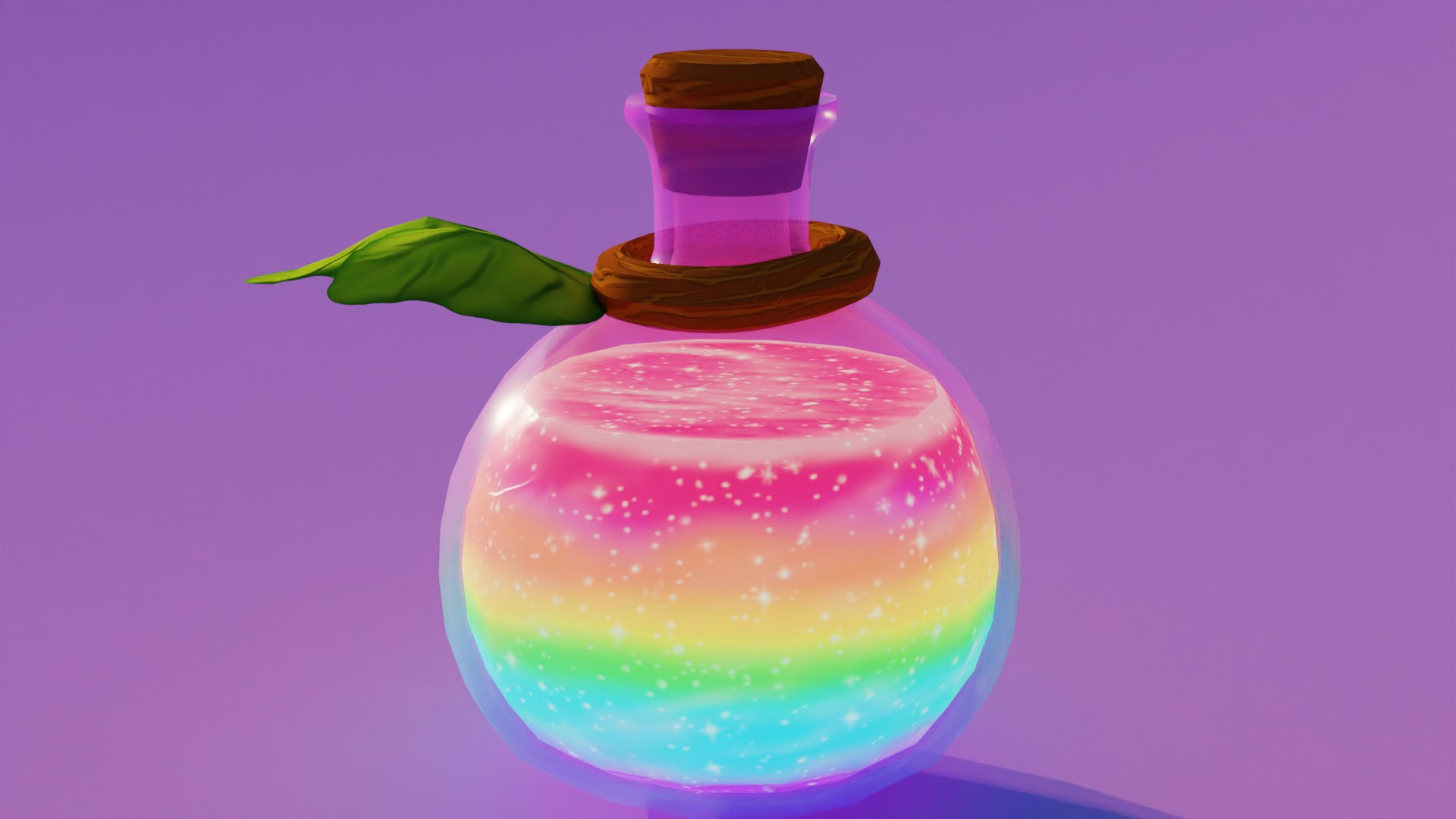 Stylized Rainbow Potion Model - TurboSquid 2070959