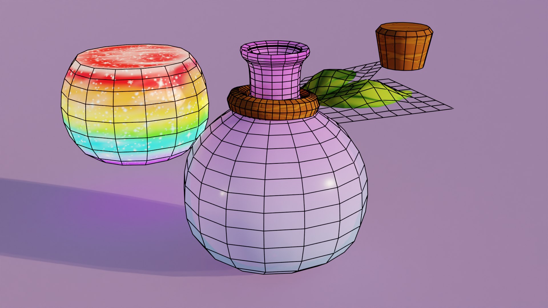 Stylized Rainbow Potion Model - TurboSquid 2070959