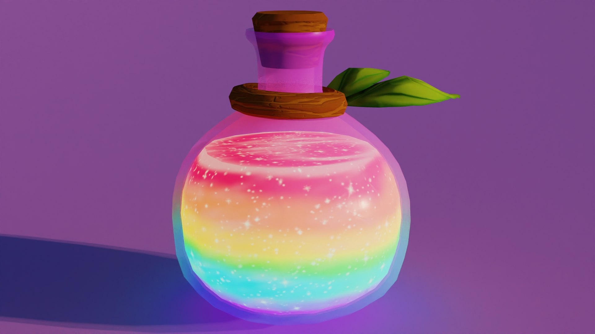 Stylized Rainbow Potion Model - TurboSquid 2070959