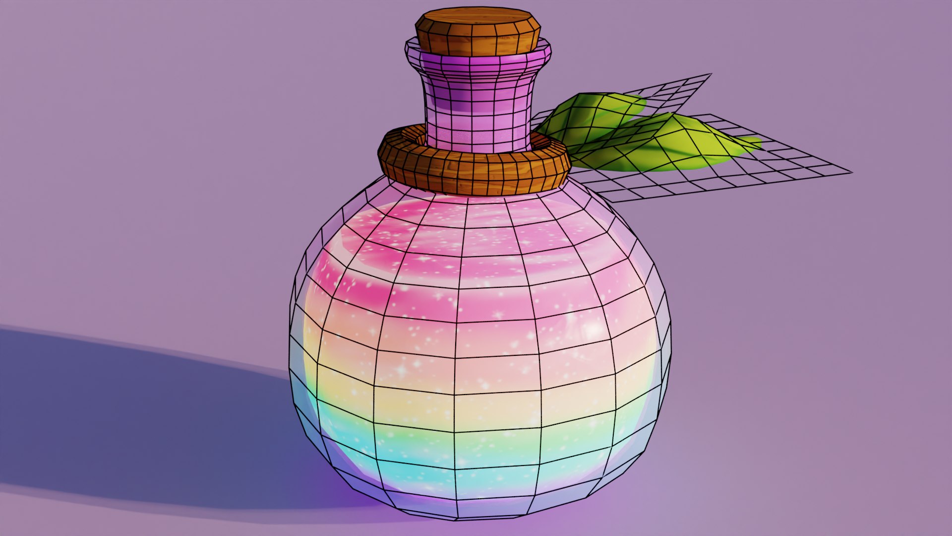 Stylized Rainbow Potion Model - TurboSquid 2070959