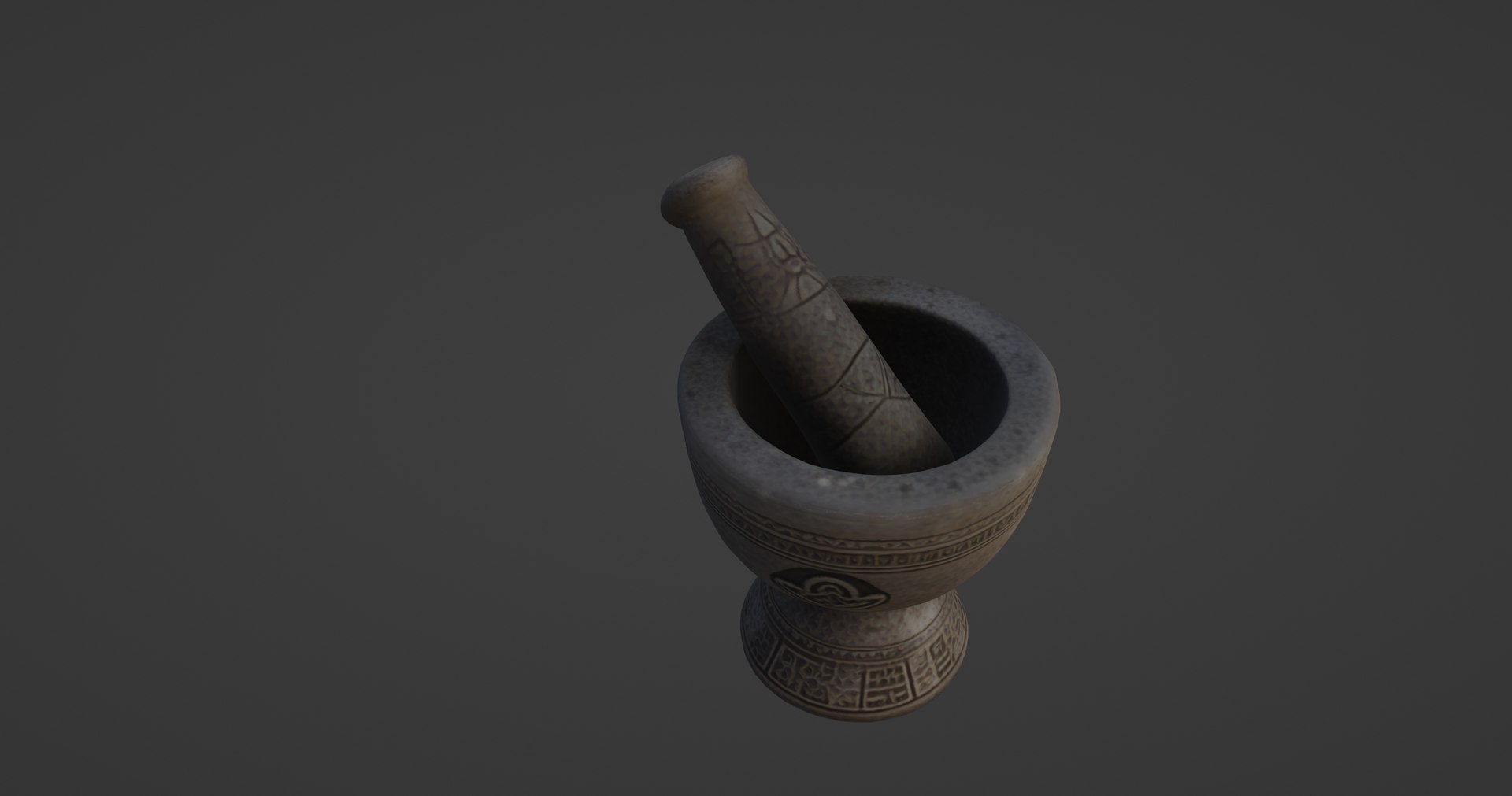 Ancient Alchemists Mortar And Pestle 3D - TurboSquid 2372061