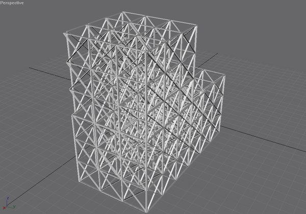 girder building 3d model