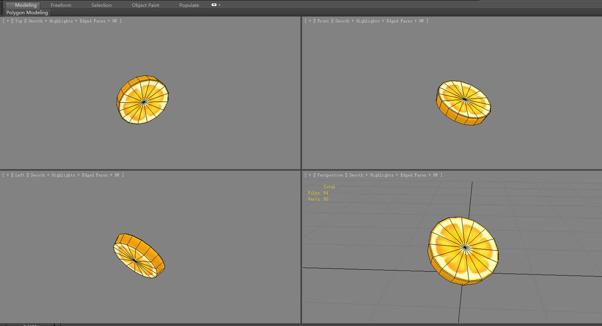 3D Cartoon Orange Slice Model - TurboSquid 1937426