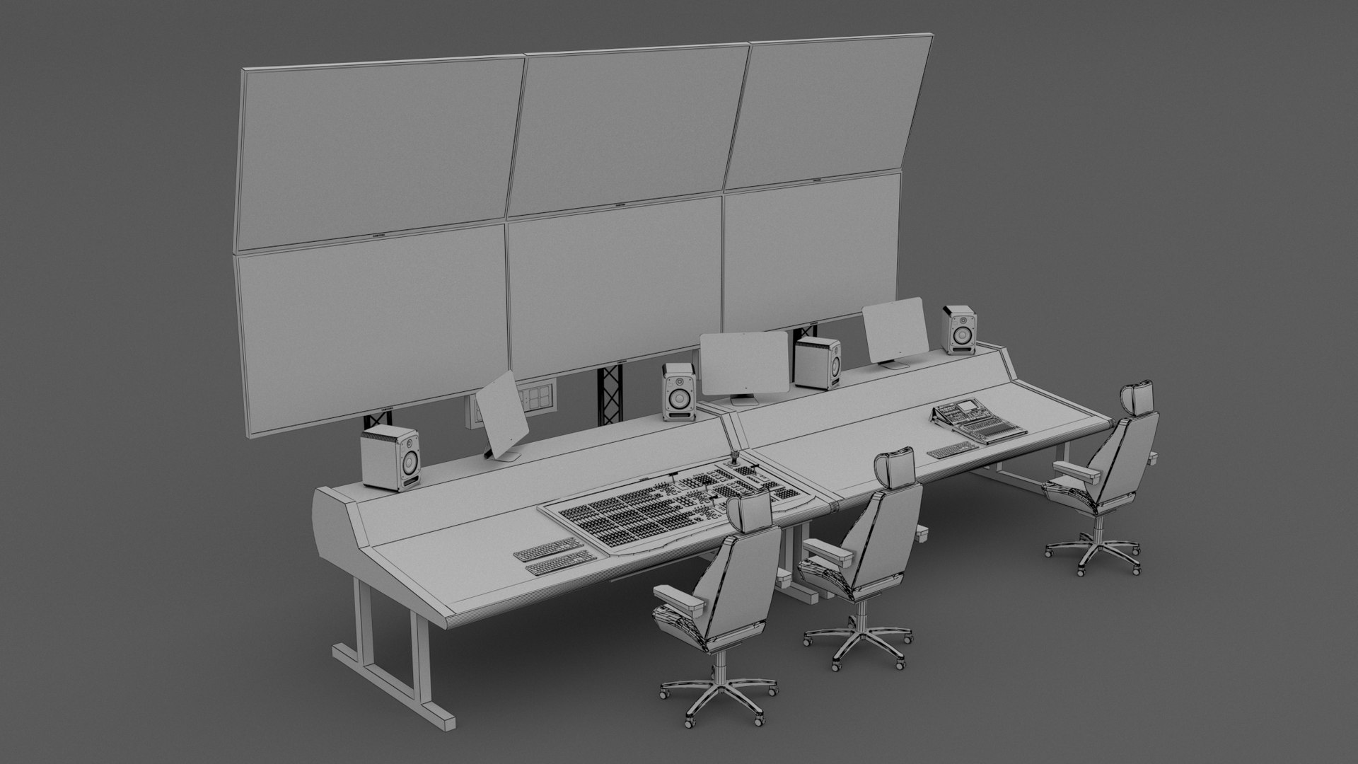 Tv Production Control Room 3D Model - TurboSquid 1742037