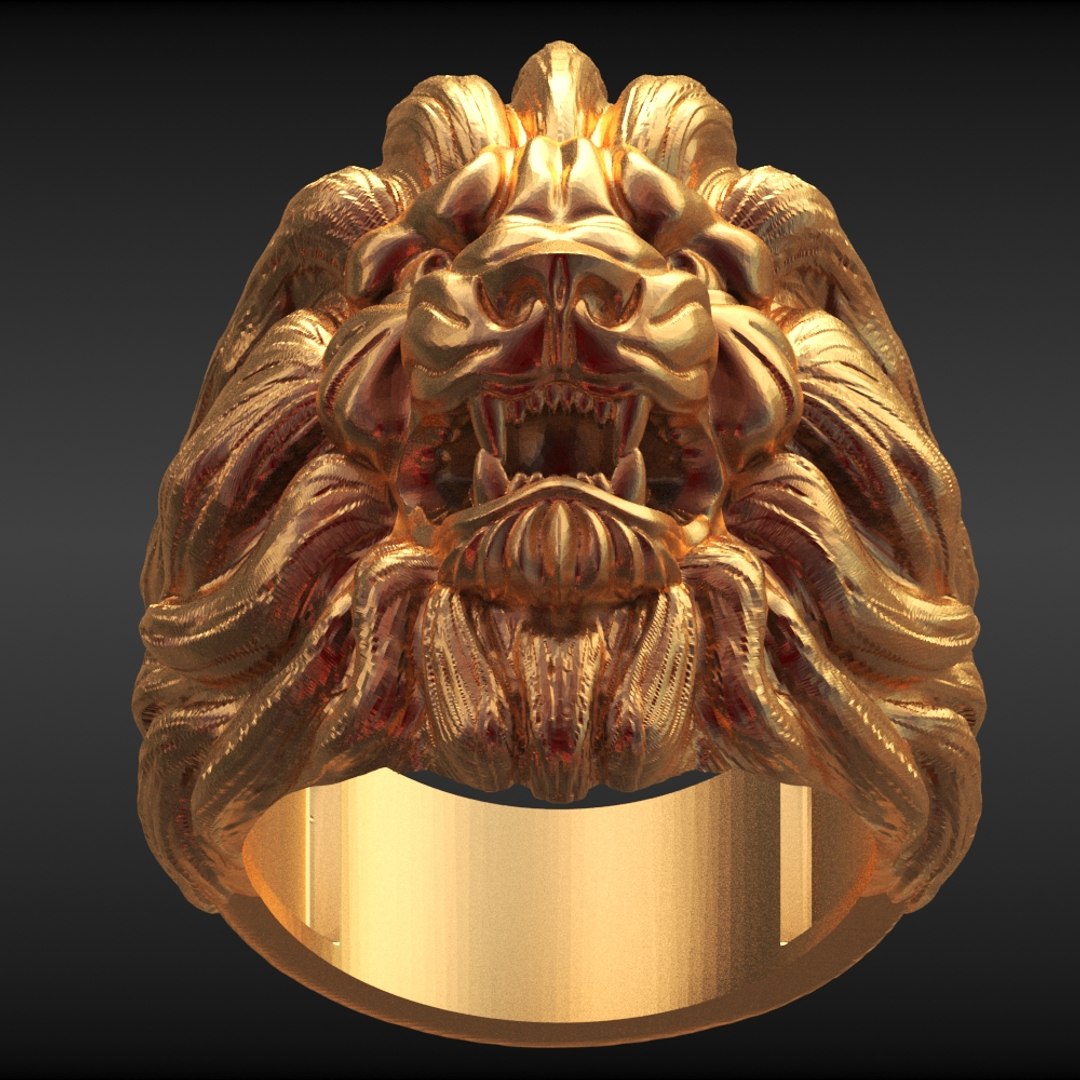 Lion Ring 3D Model - TurboSquid 1226614