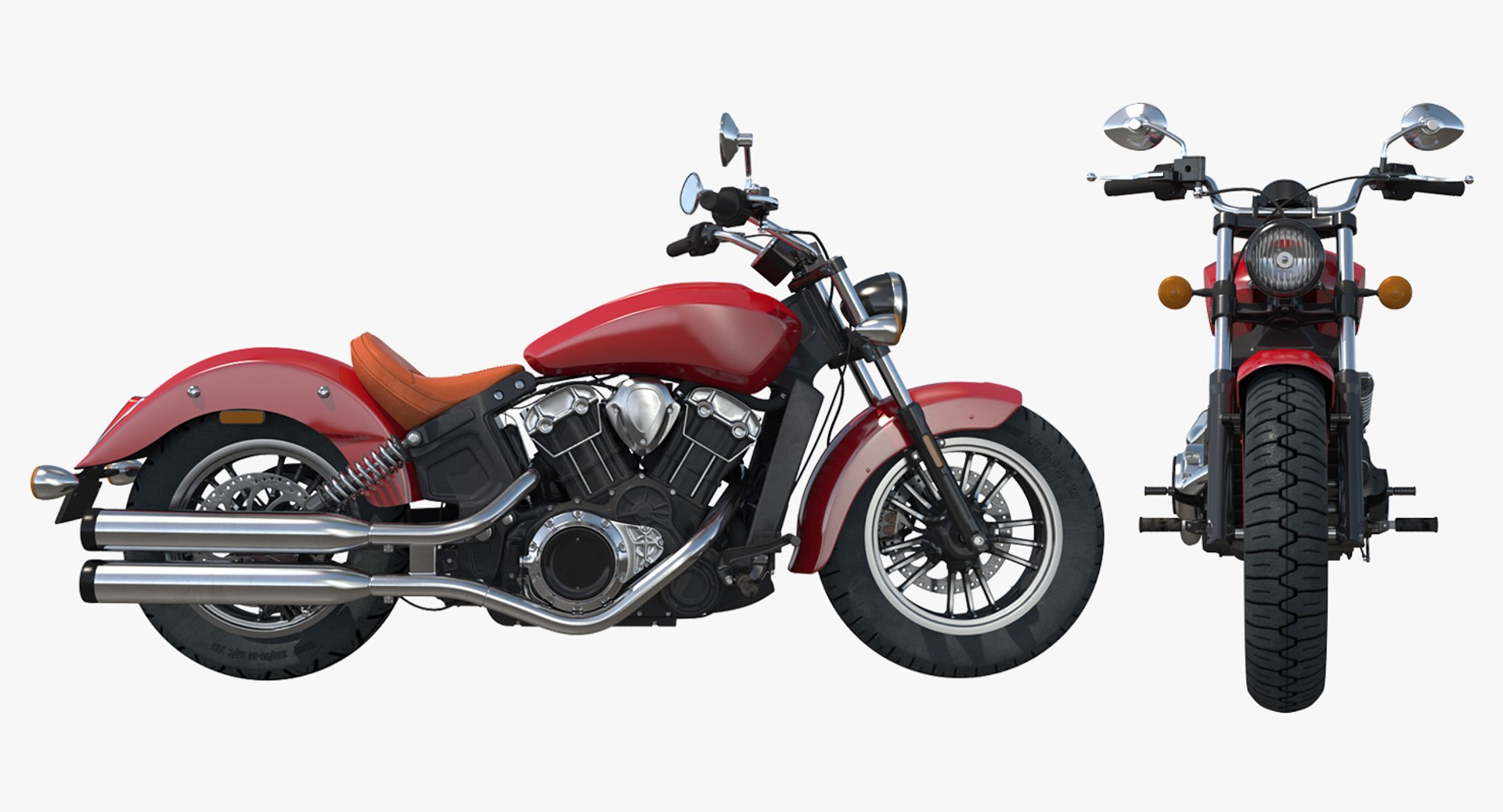 Max Cruiser Motorcycle Generic Rigged
