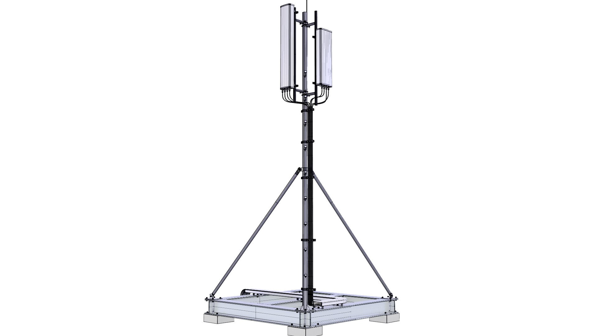 Cell Tower Station 60 And Base Station Box SET 3D - TurboSquid 2398780