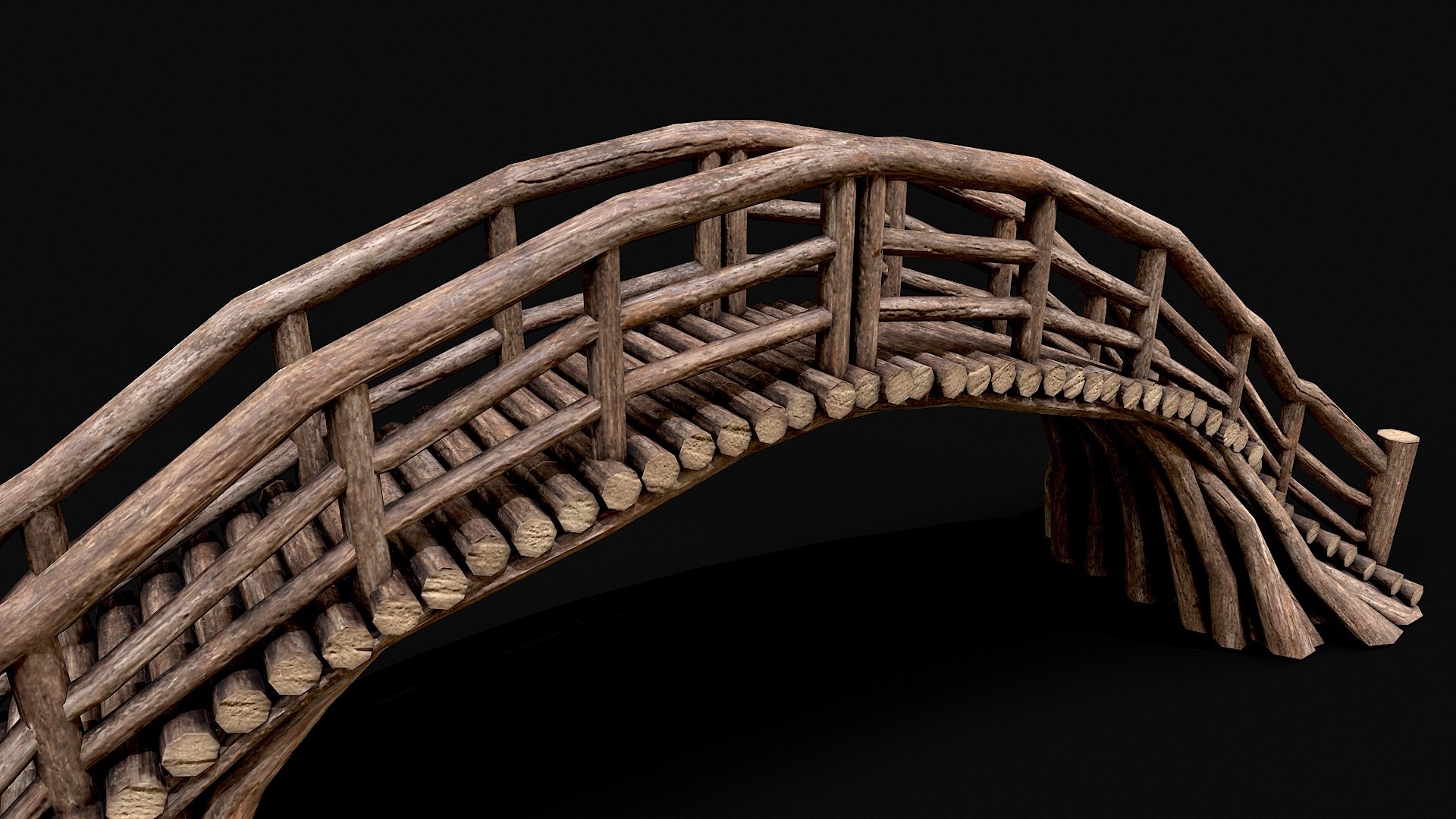 3D Model Wooden Bridge Collection - TurboSquid 2358086