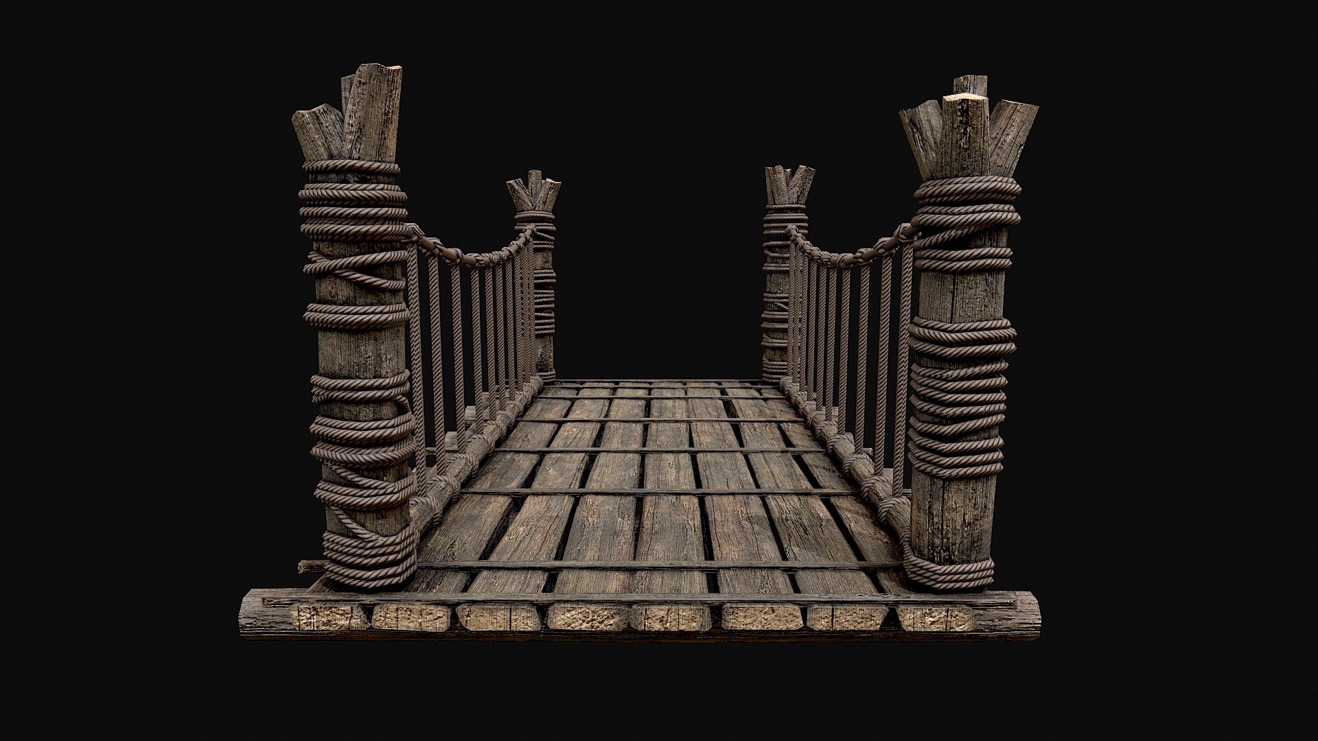 3D Model Wooden Bridge Collection - TurboSquid 2358086
