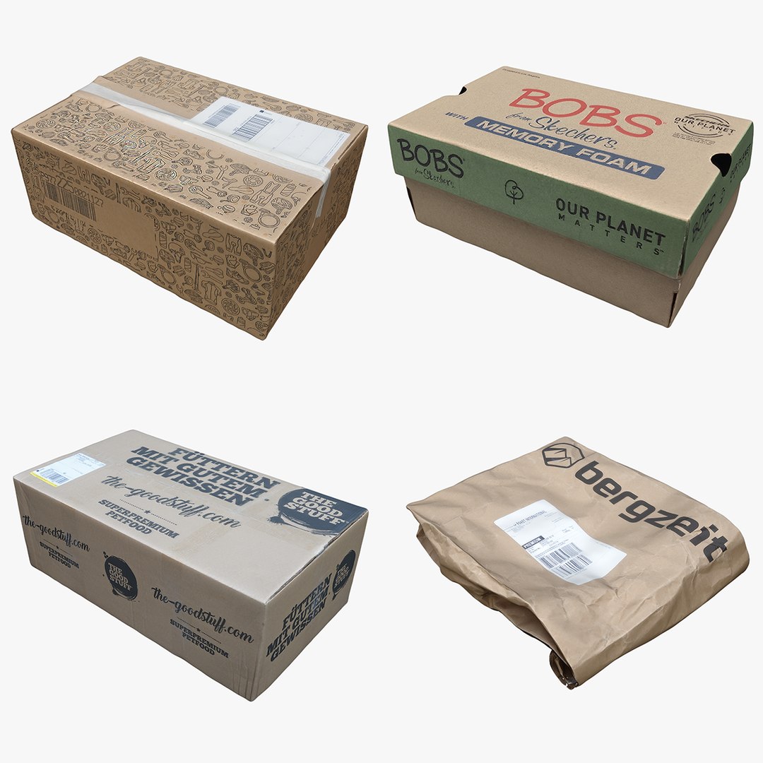 3D Model Cardboard Box Collection 04 - TurboSquid 1922154