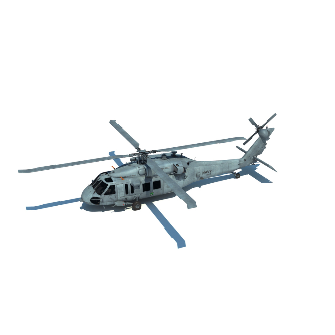 3d max mh-60s sikorsky military helicopter