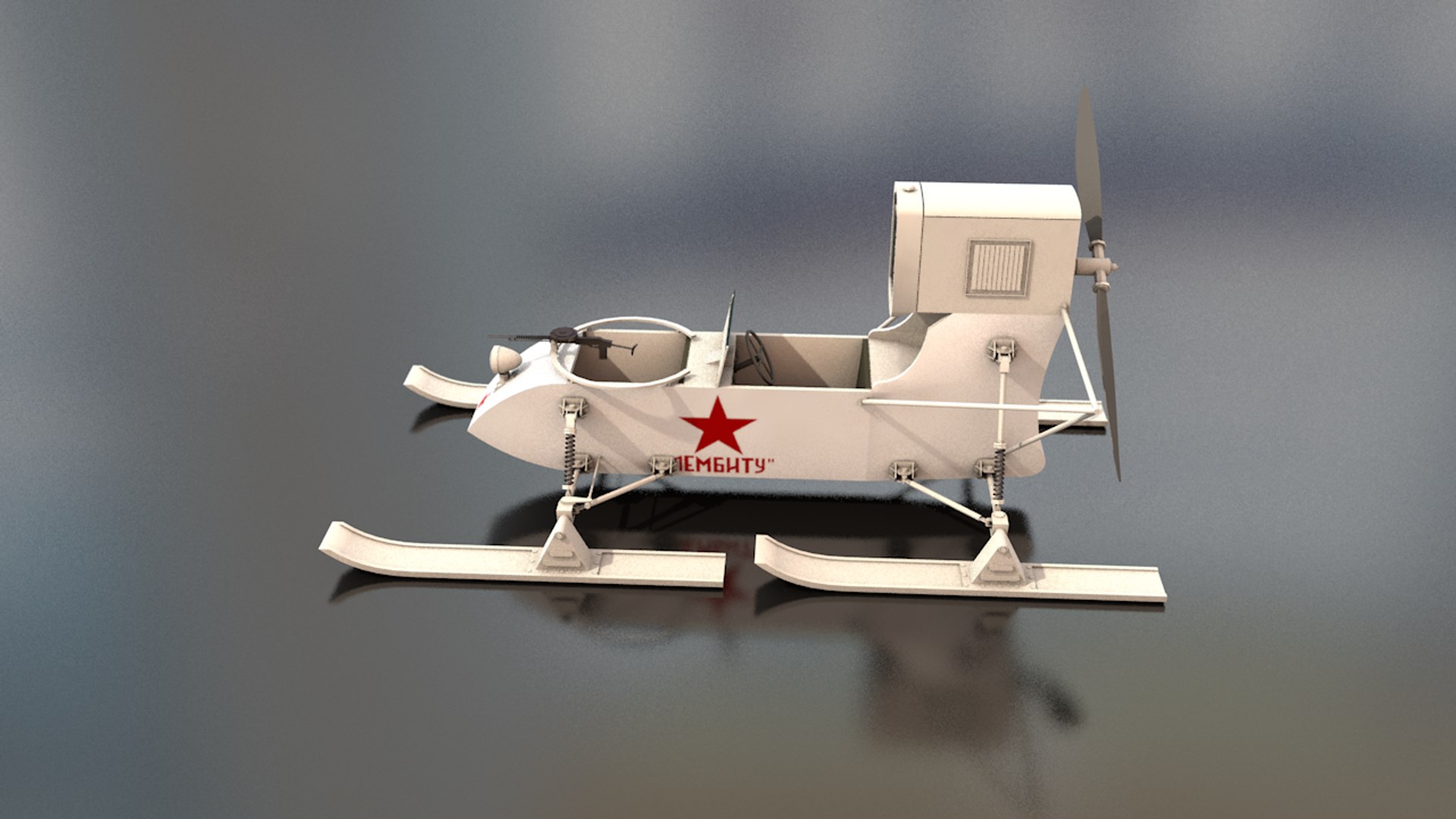 3D Soviet Aerosan Rf8 Military - TurboSquid 1444844