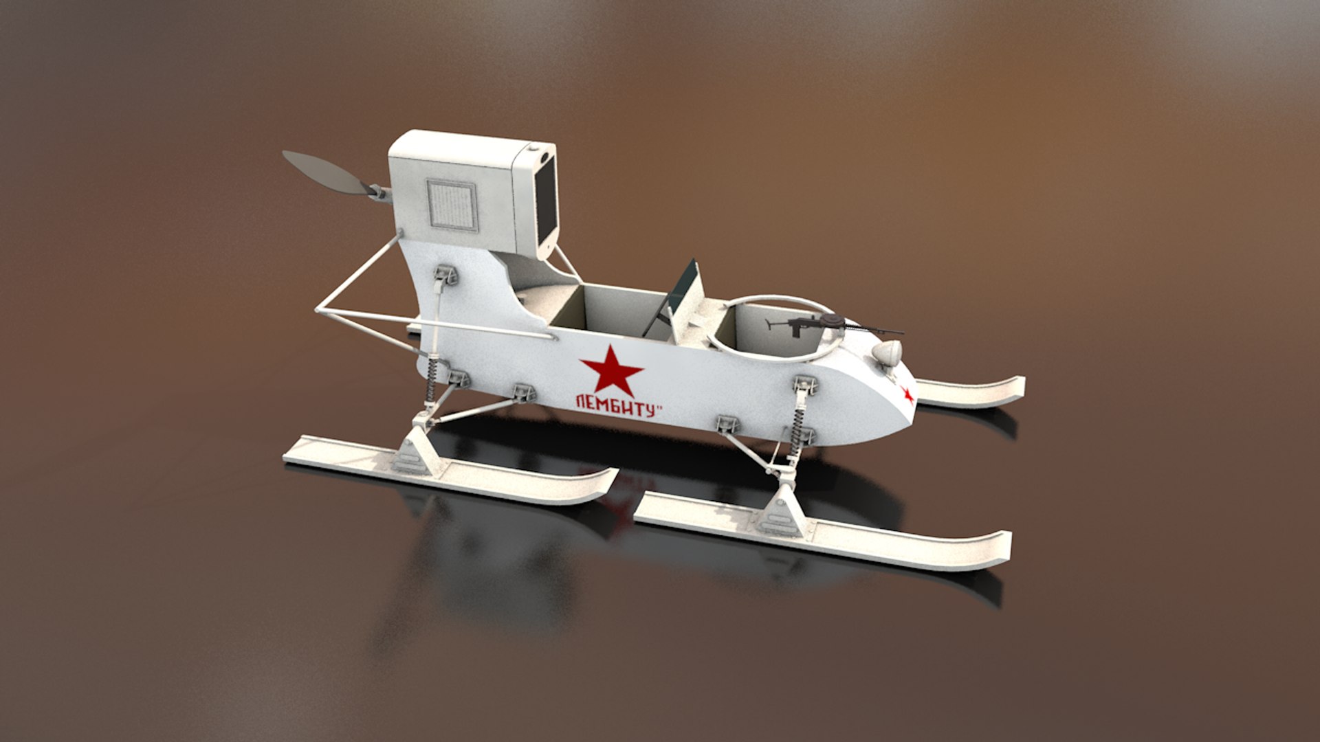 3D Soviet Aerosan Rf8 Military - TurboSquid 1444844