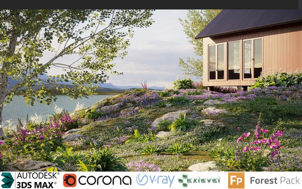 3D grass flower ground cover model - TurboSquid 1650259