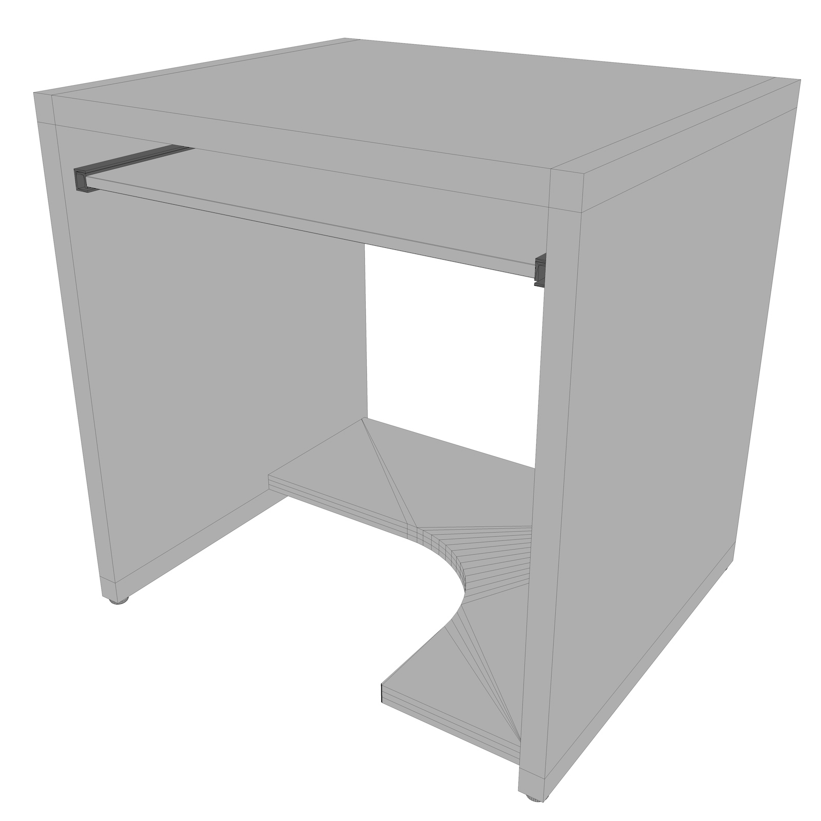 computer desk 3d model
