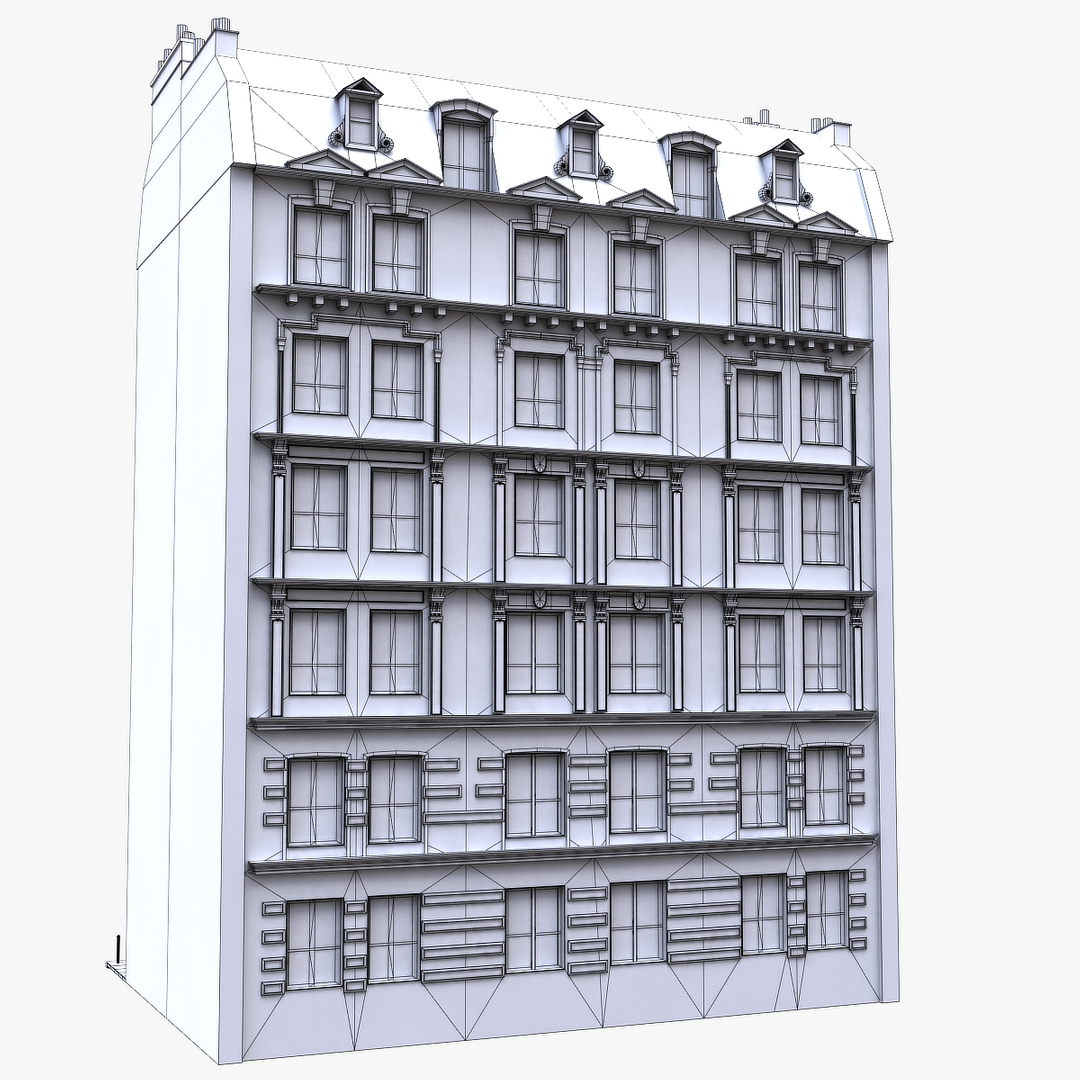 3d model france building tenement