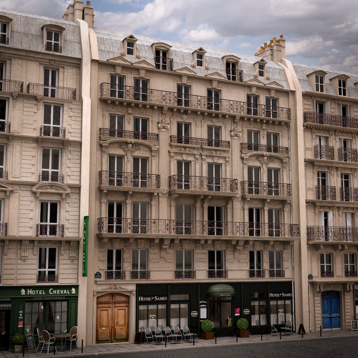 3d model france building tenement