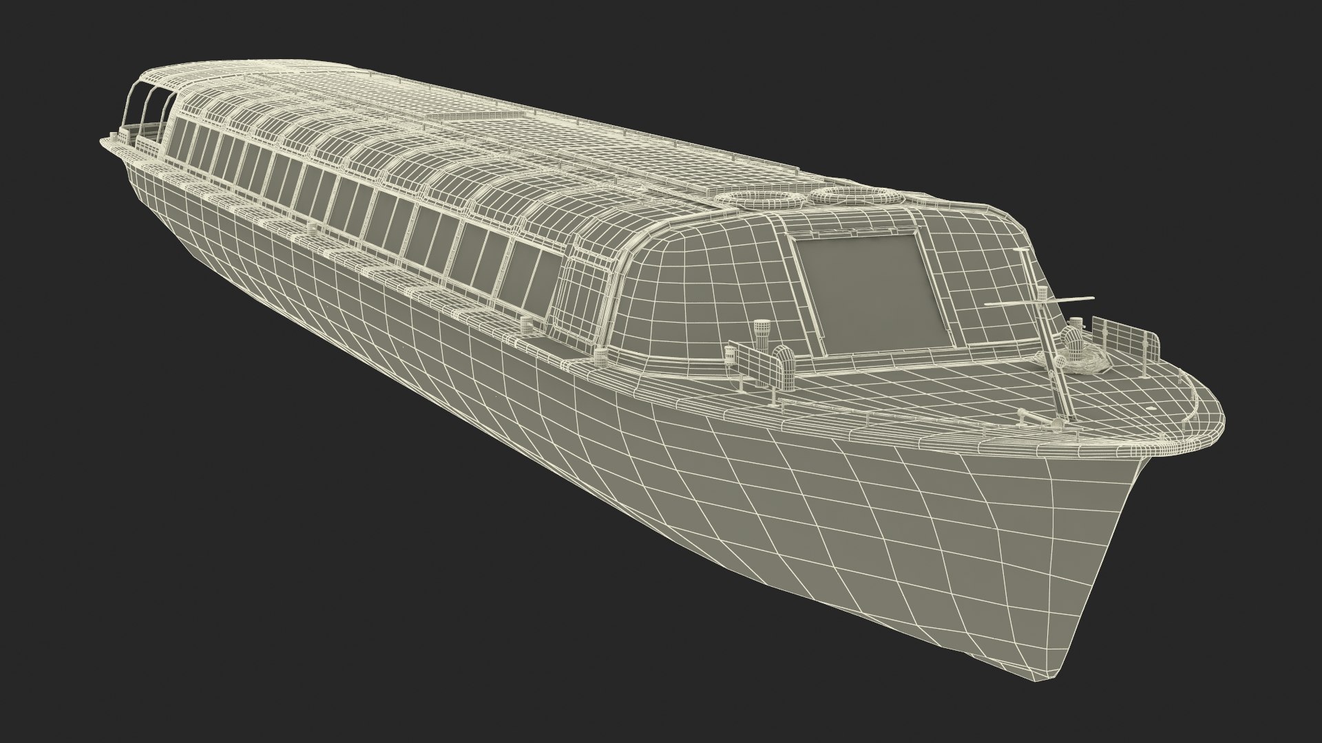3D Amsterdam Canal Orange Cruise Boat Model - TurboSquid 2264168